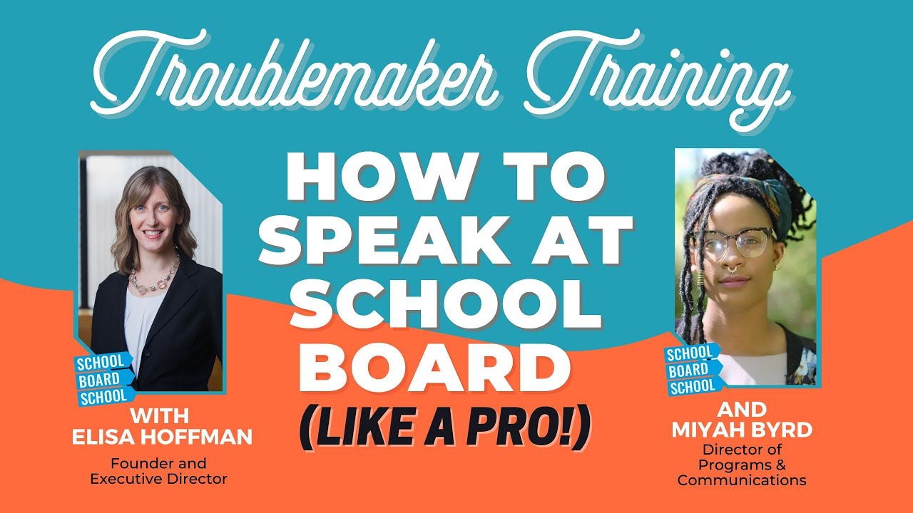 How To Speak At A School Board (Like A Pro) - YouTube