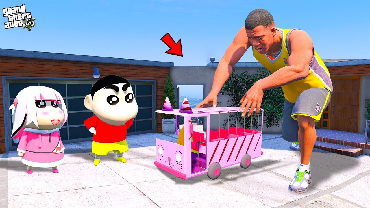 Shinchan & Franklin Buy Mini Rc Shinchan School Bus in GTA 5 - YouTube
