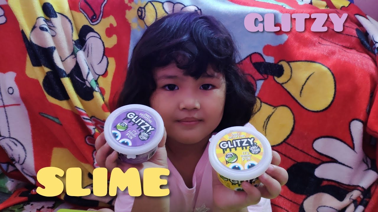 SLIME YELLOW AND BLUE GLITZY IT'S FUNNY SQUISHY - YouTube