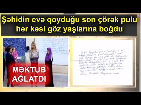 Şəhidin evə qoyduğu son çörək pulu hər kəsi göz yaşlarına boğdu