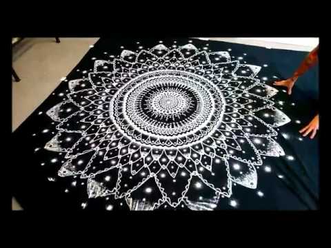 Amazing Mandala made with Salt-amazing video-Musical Art-Qasim Islam ...