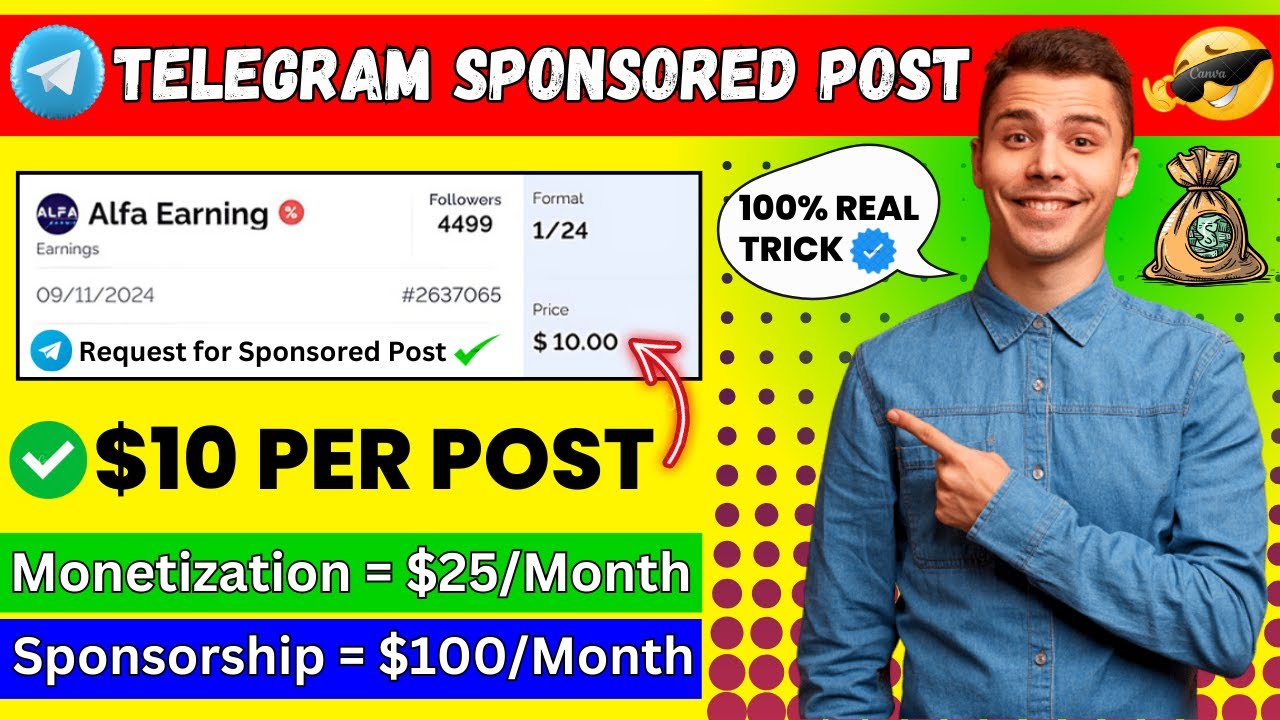 EARN with Telegram SPONSORED Post | How to Get Sponsorship for Telegram ...
