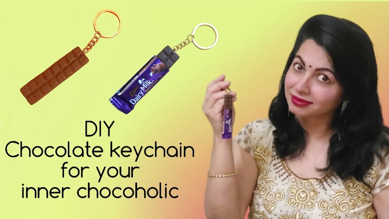 Chocolate Key Chain / Fridge Magnet 🍫🍫🗝️🔑⛓️| Handmade Key Chain | Clay ...