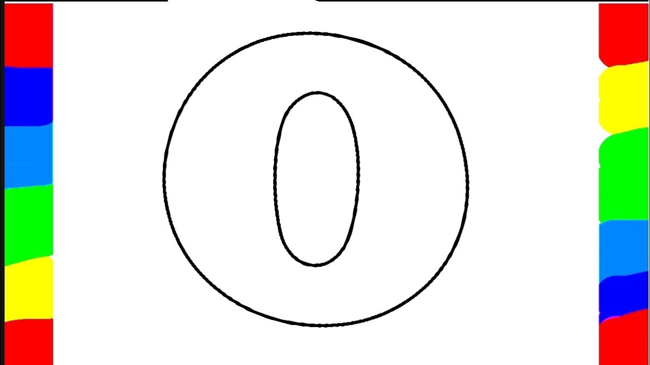 O letter Drawing| O letter drawing for kids| Easy O letter drawing ...