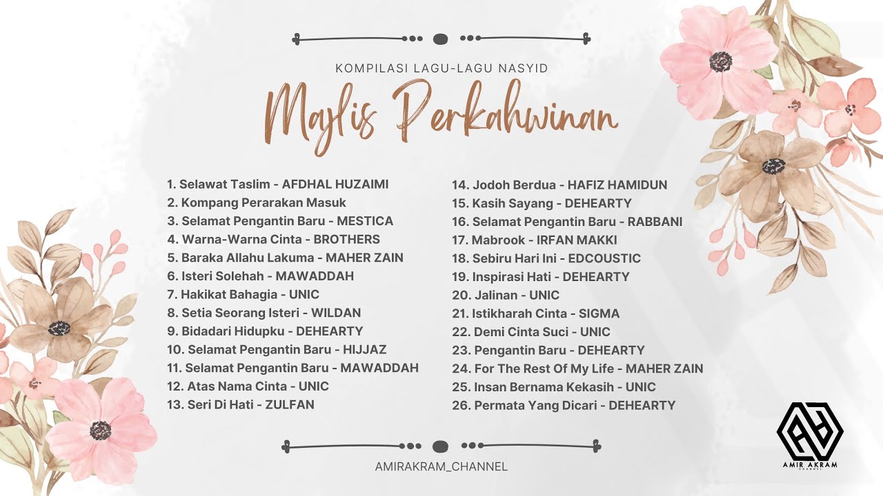 Himpunan Lagu Nasyid Majlis Perkahwinan - YouTube