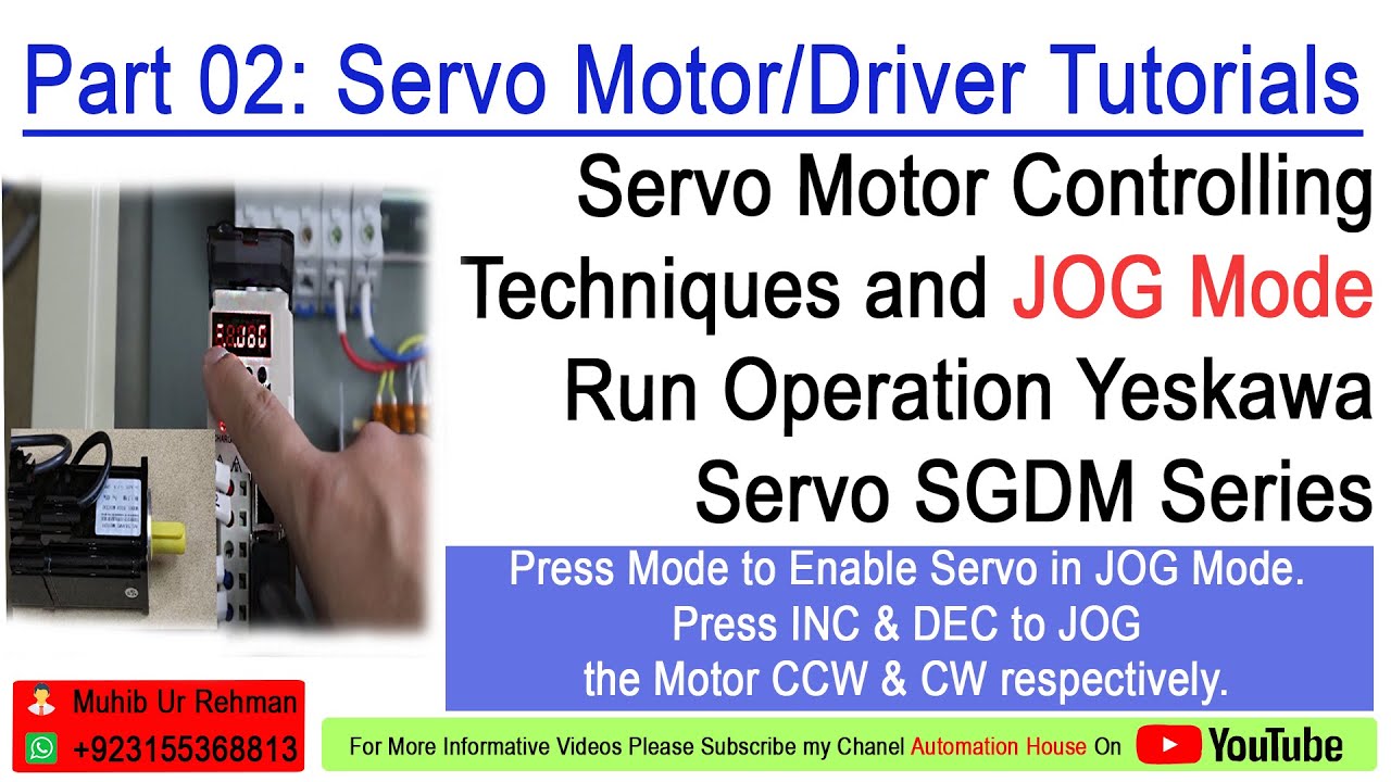 How to Run Servo Motor in JOG or Testing mode #YESKAWA_SGDM_Servo # ...