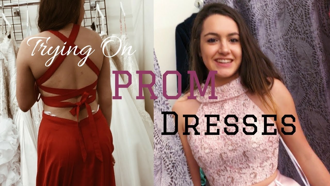 Trying On Prom Dresses!!! | Vlog - YouTube