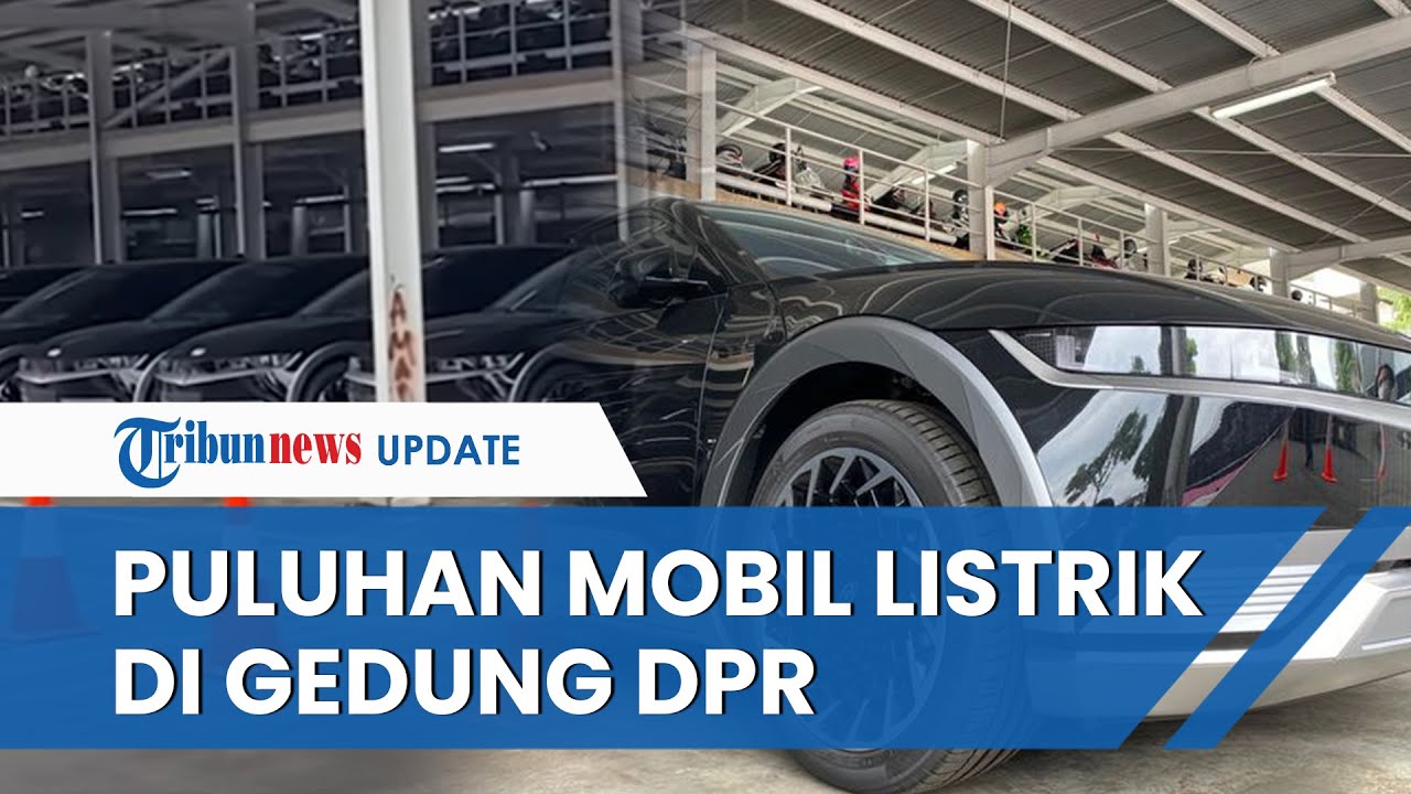 Puluhan Mobil Listrik Berwarna Hitam Diparkir di Gedung Parlemen ...