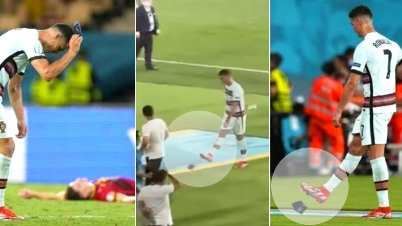 Cristiano Ronaldo Throws his armband and kick it again - YouTube
