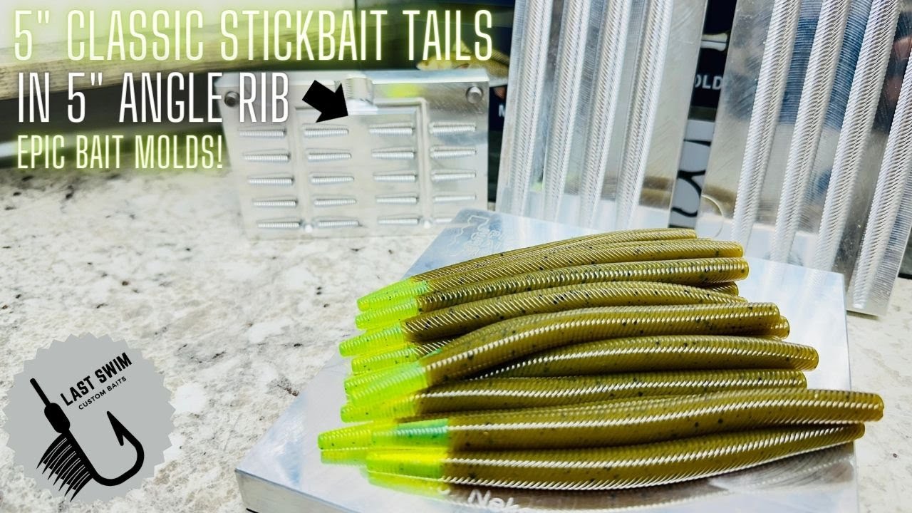 5" Classic Tails In The 5" Angle Rib Stickbait? | Epic Bait Molds - YouTube
