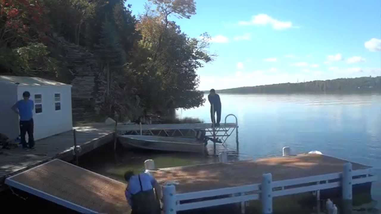 Custom Floating Roll-in Dock Install and Removal - YouTube