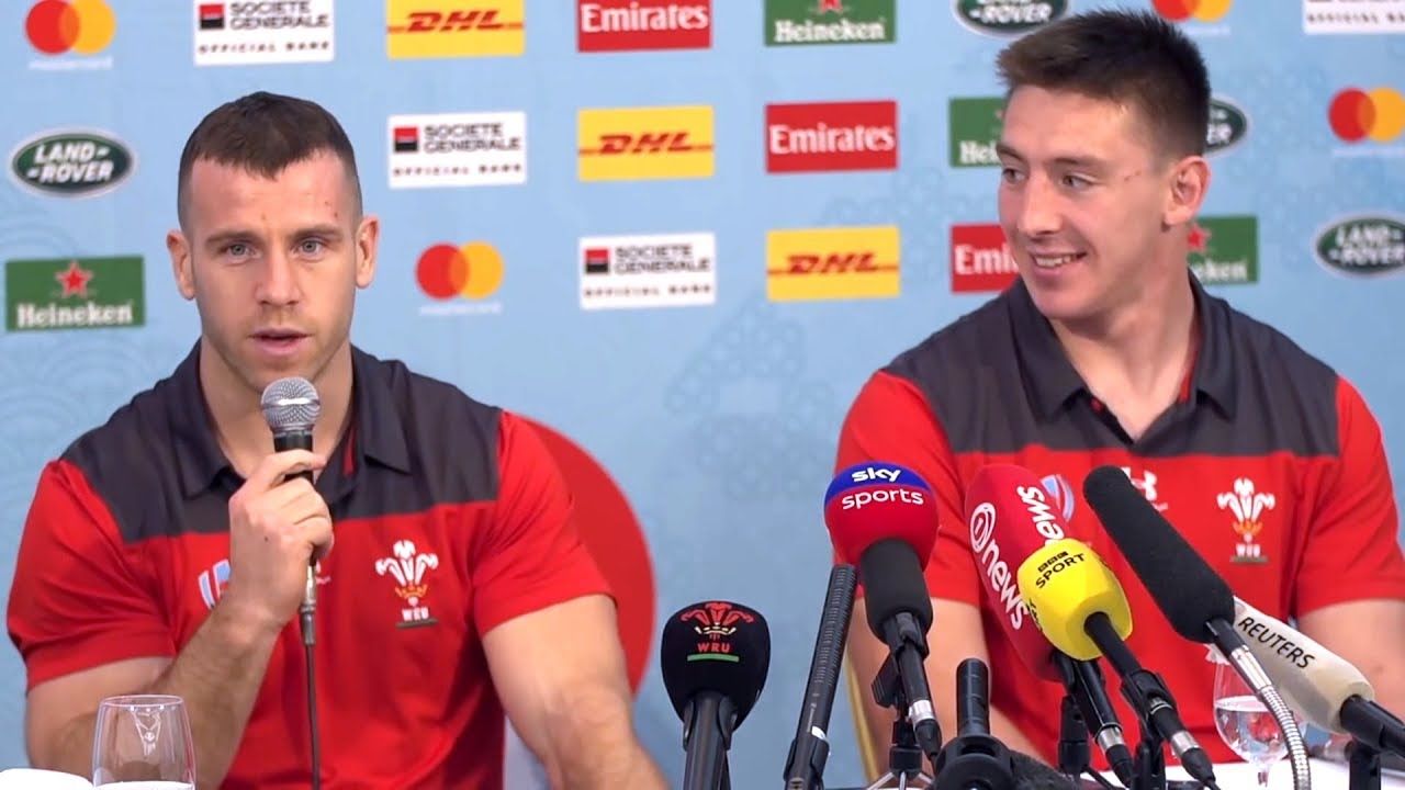 Josh Adams & Gareth Davies Pre-Match Press Conference - Wales v South ...