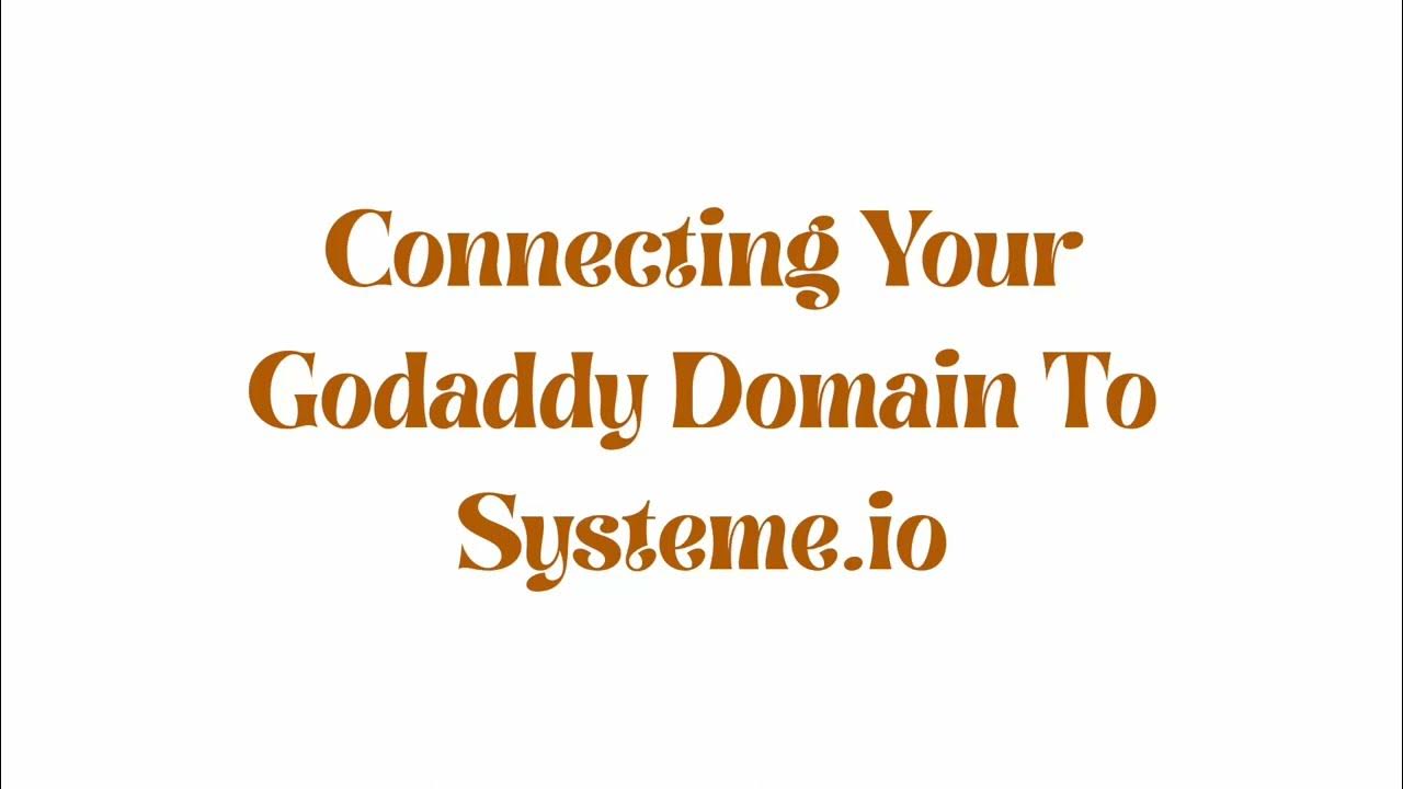 Setting up Godaddy and Square Space Domains in Systeme - YouTube