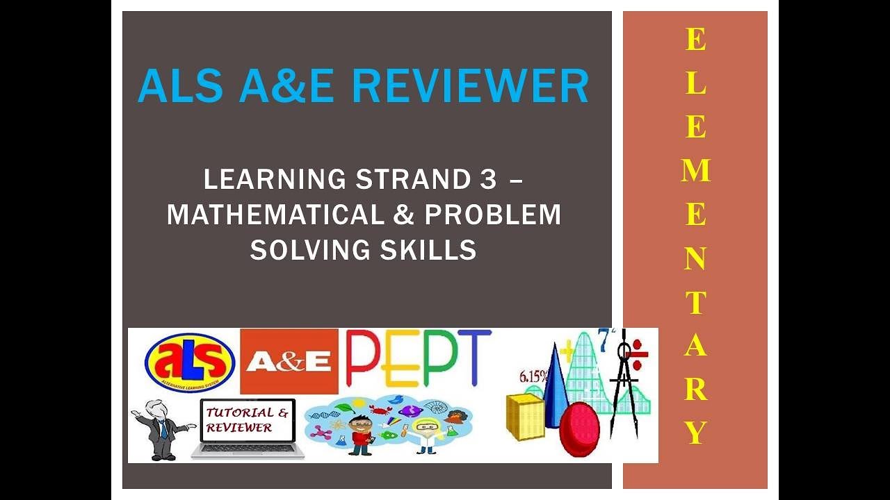Video 27 - 2020 ELEMENTARY ALS A&E REVIEWER -MATHEMATICS - YouTube