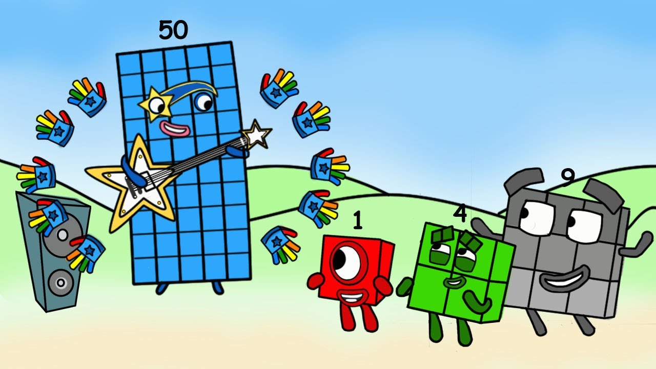 Numberblocks 50 become super star - Numberblocks fanmade coloring story ...