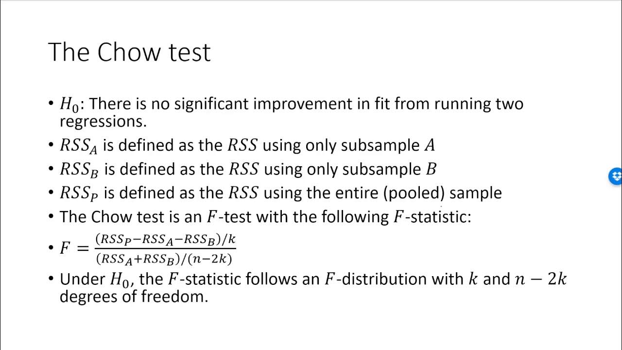 The Chow test - YouTube