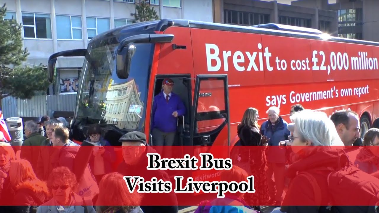 The Brexit Bus visits Liverpool - YouTube