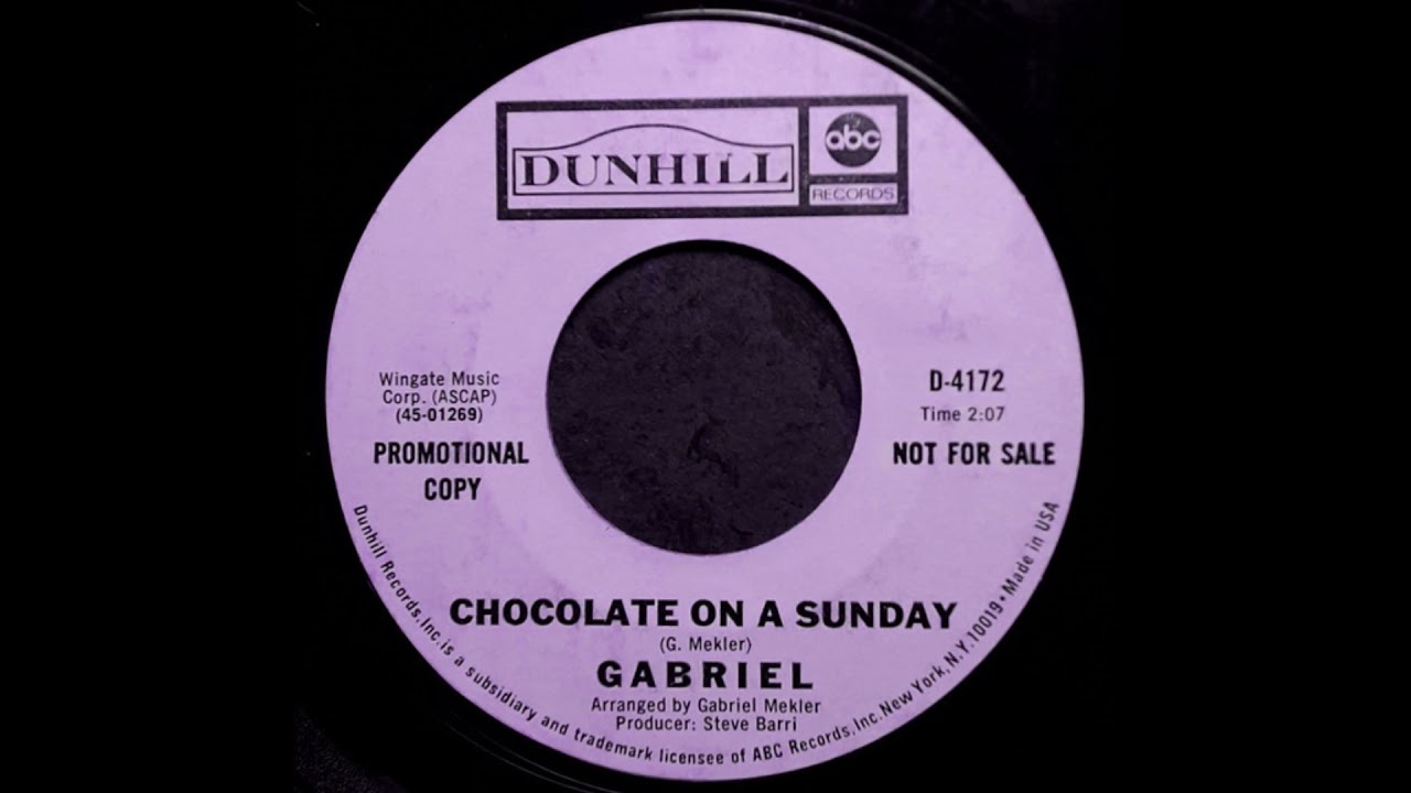 Gabriel - Chocolate On A Sunday 1966 - YouTube