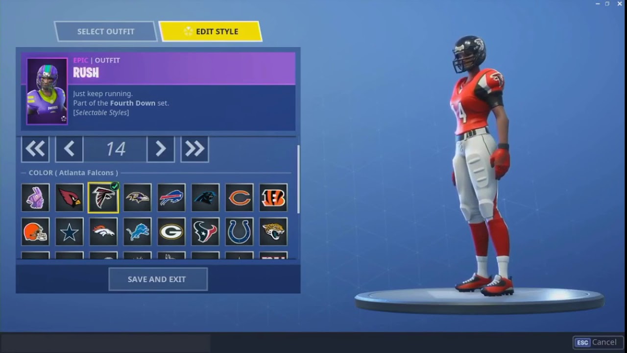 Fortnite: All 33 NFL Skins!! - YouTube