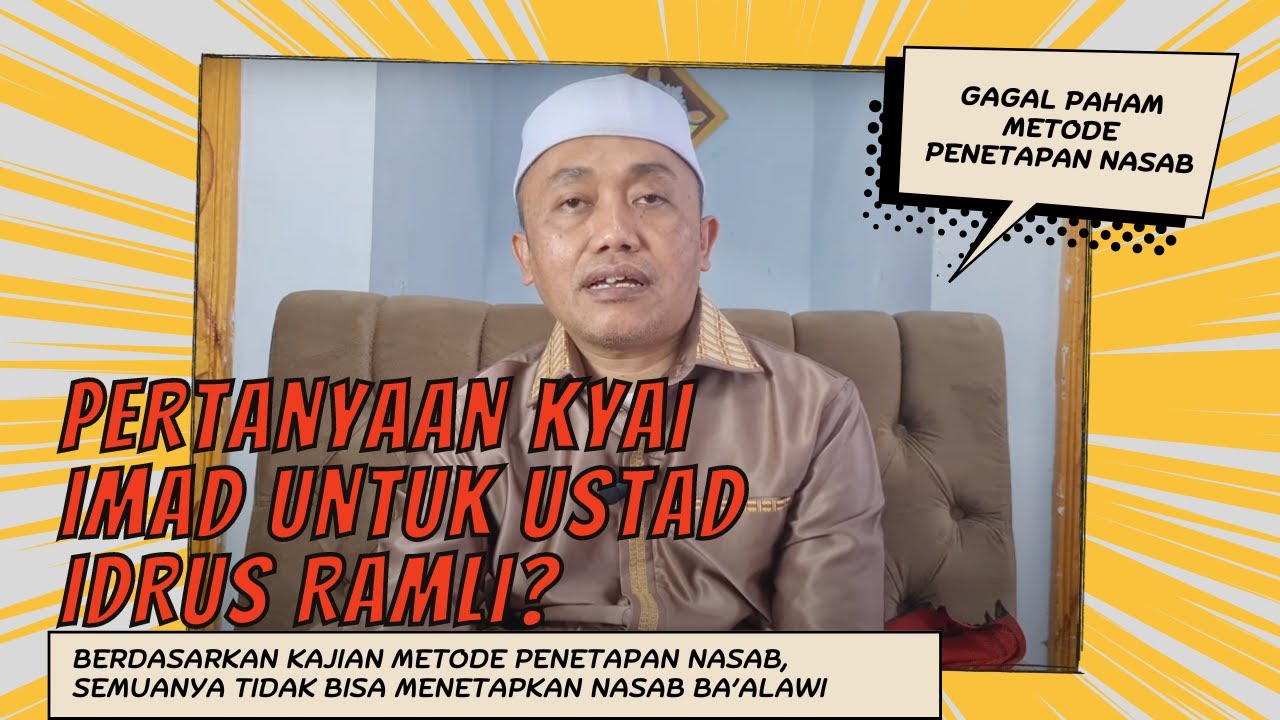 TERBARU - USTAD IDRUS RAMLI GAGAL PAHAM METODE PENETAPAN ILMU NASAB | K ...