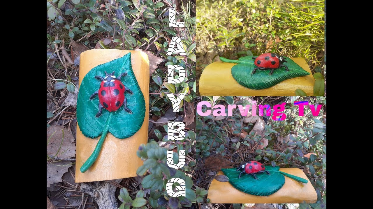 LADYBUG WOOD CARVING ( Божья Коровка ) - YouTube