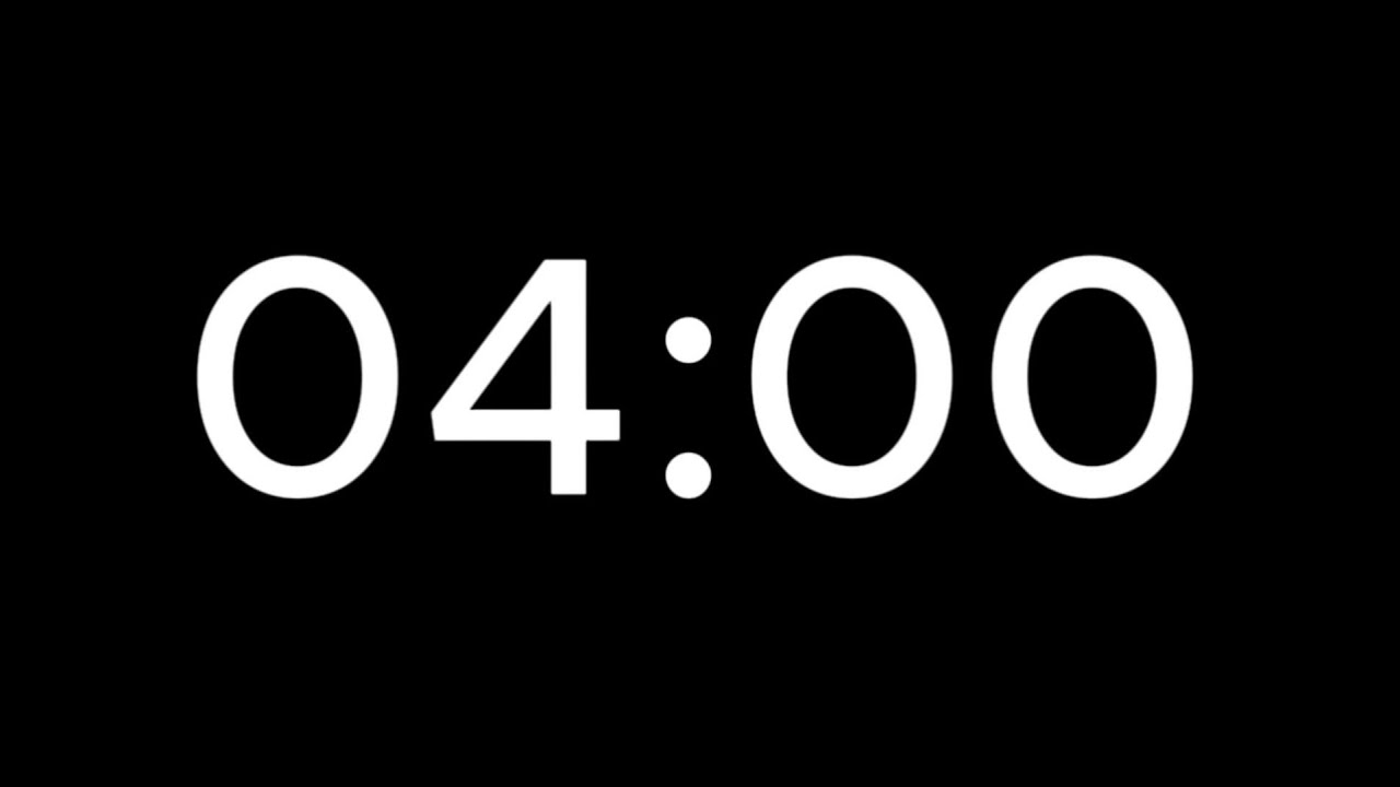 4 min timer with alarm | Countdown Timer - YouTube