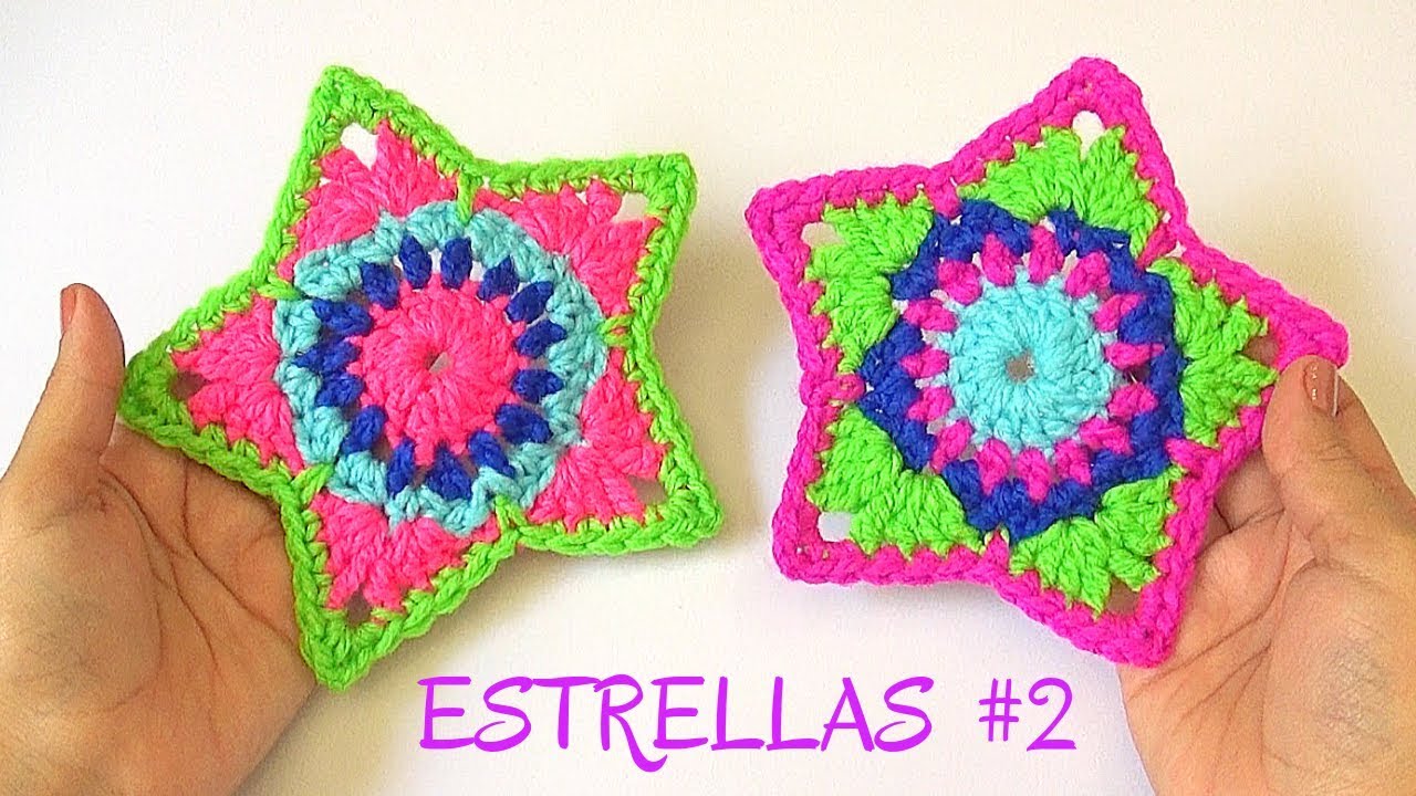 Estrella Tejida a Crochet #2 Paso a paso - YouTube