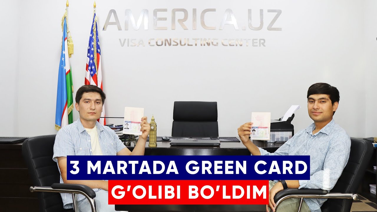 UCH MARTADA GREEN CARD O'YNAB YUTDIM! - YouTube