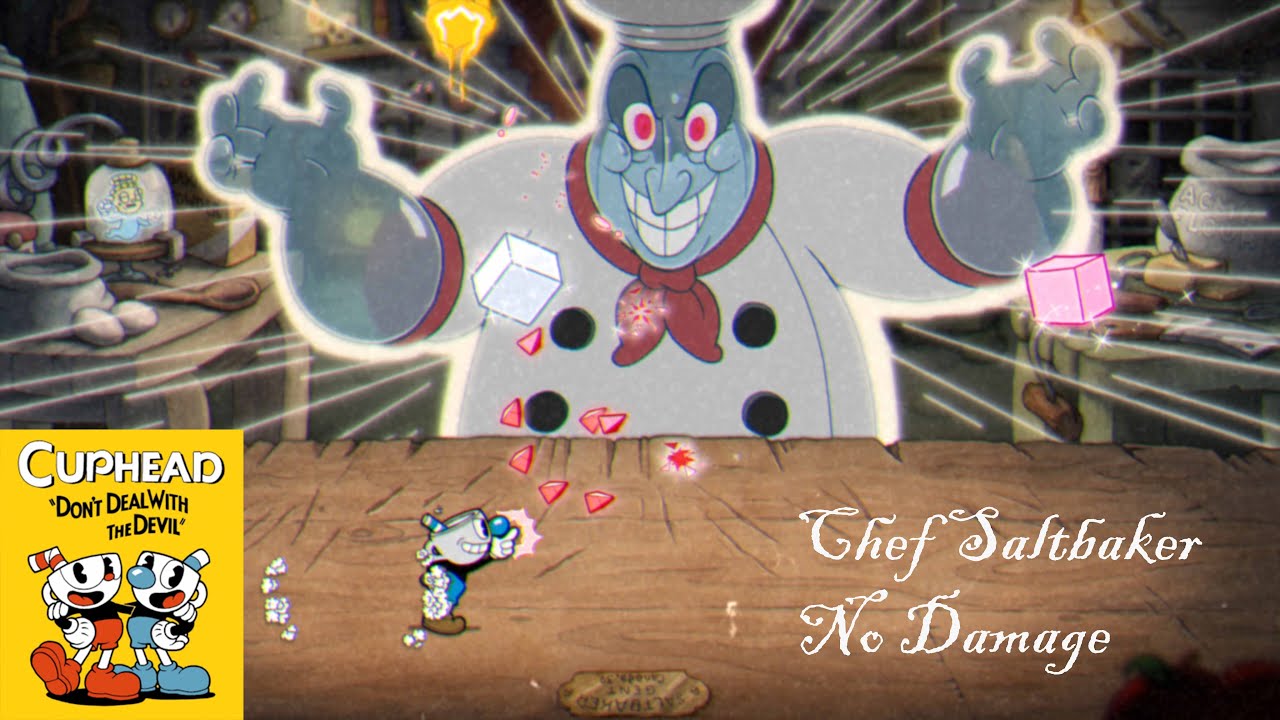 Cuphead - Chef Saltbaker No Damage Boss Fight - YouTube