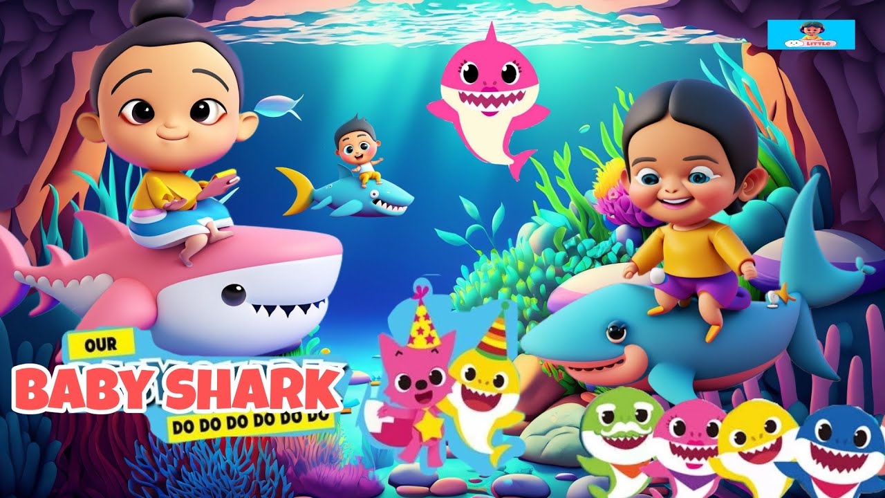 Tiney Ocean Baby Shark's Preschool Rhymes || Baby shark long - Baby ...