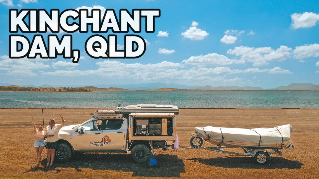 KINCHANT DAM, QLD - Fishing, camping, cooking on the fire - YouTube
