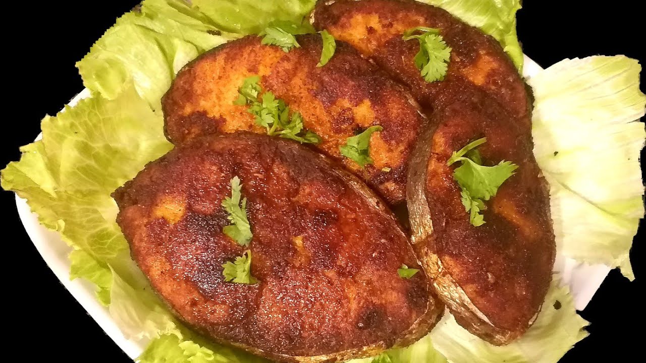 Spicy Masala King Fish Fry | King Fish Fry Recipe | Tawa Fish Fry ...
