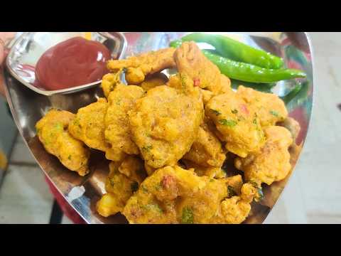 इंस्टेंट चटपटा स्नैक गेहू के आटे से | Mix Veg Aata Pakoda | Zayka ka Tadka