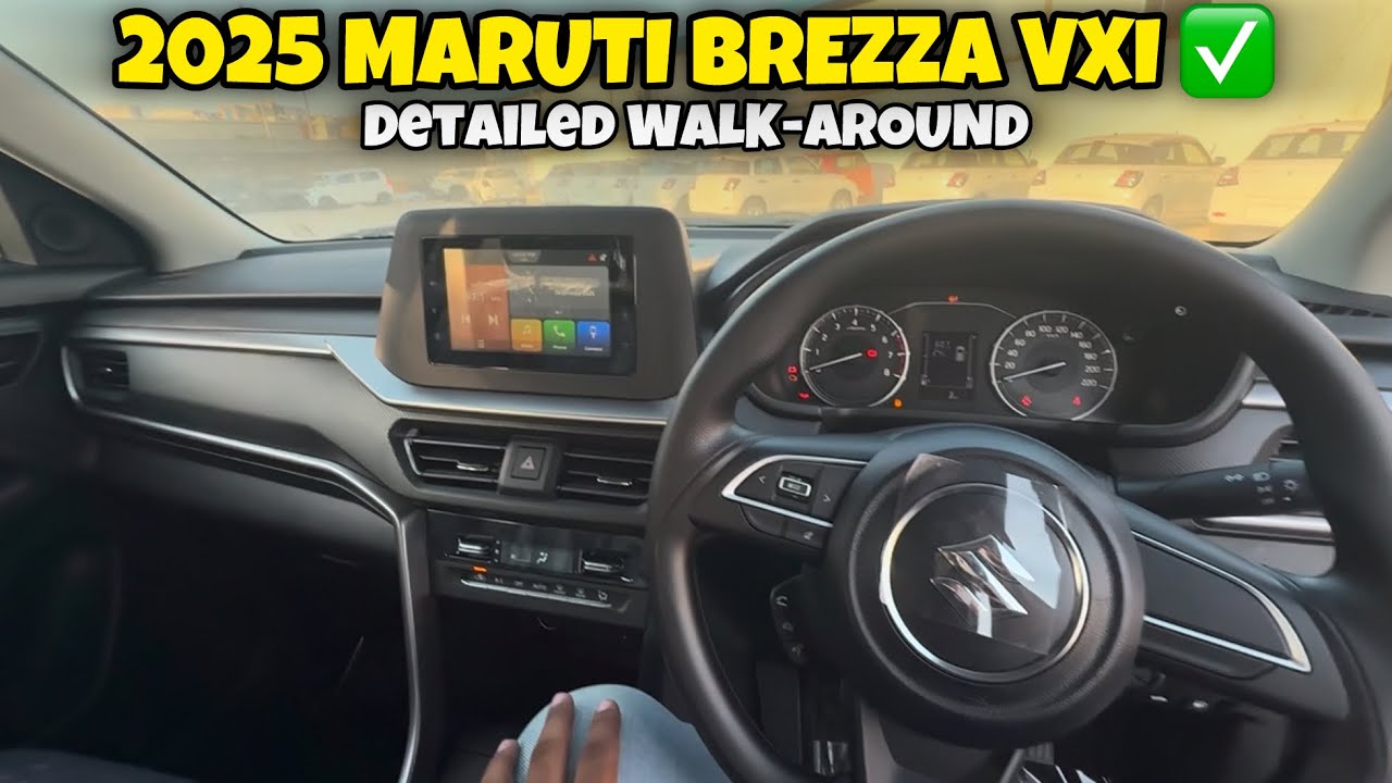 2025 MARUTI SUZUKI BREZZA VXI *UPDATED* - DETAILED WALK-AROUND - YouTube