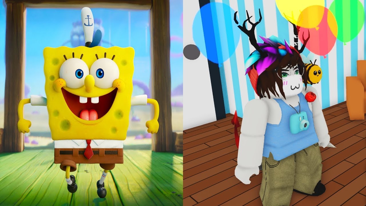 SpongeBob Sponge on the Run vs Roblox Adopt Me! - YouTube