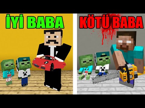 İYİ BABA VS KÖTÜ BABA 😨 - Minecraft