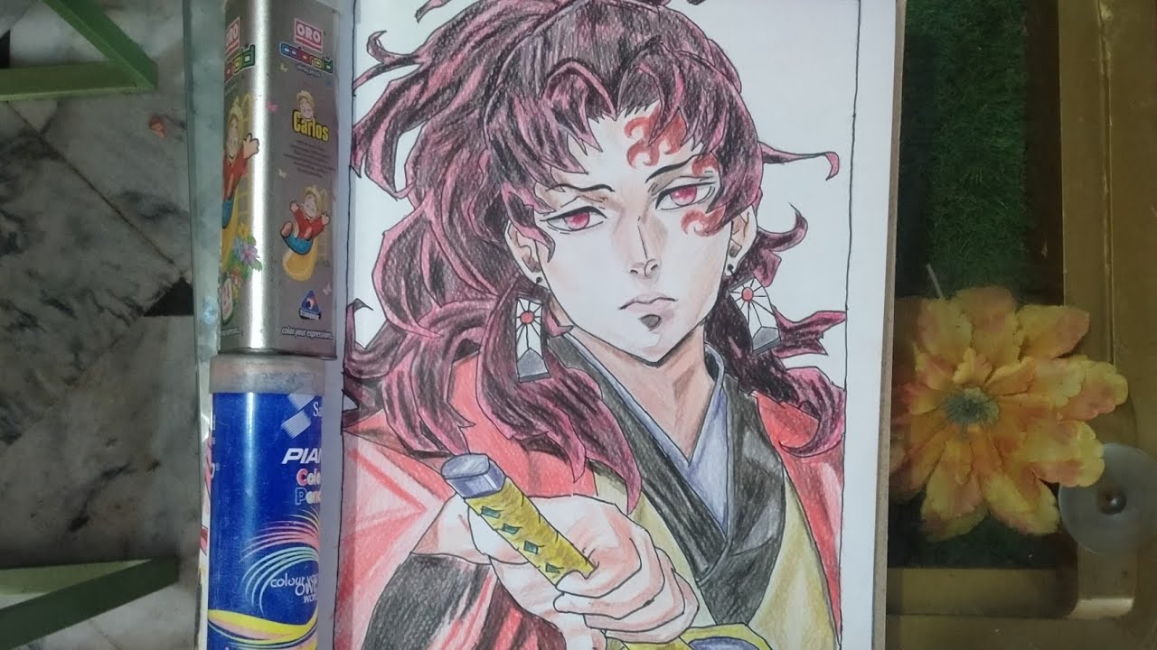 How to draw yorichi easy drawing for beginners (demon slayer) - YouTube