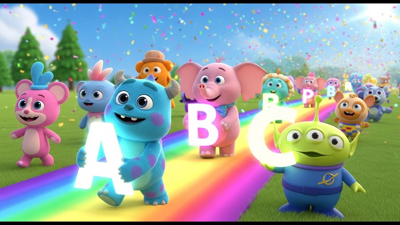 Rainbow ABC Parade 🌈🎉 | Learn Alphabet for Kids | Fun ABC Adventure ...