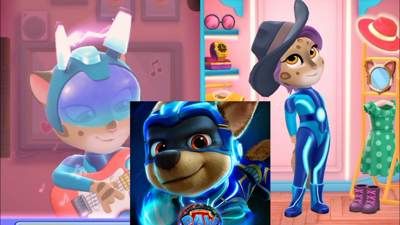 My talking angela 2 // Chase from paw patrol // cosplay - YouTube