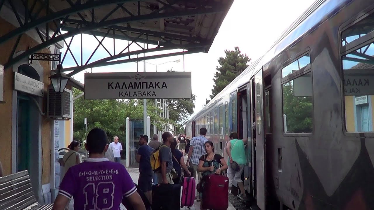 At Kalabaka (Meteora) railway station, video for ''GreeceJapan.com ...