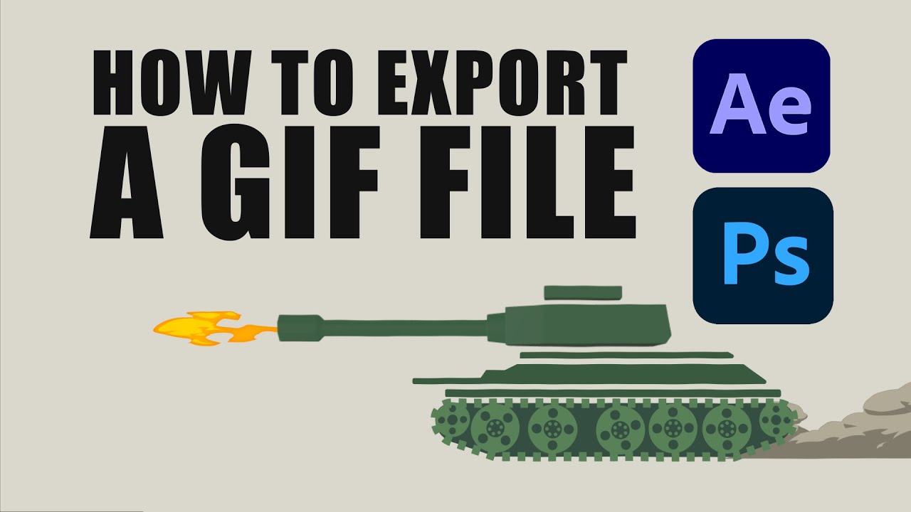 How to Export a GIF File using After Effects and Photoshop - YouTube