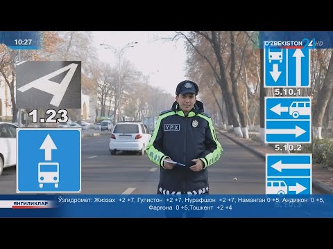 Yo'nalishli avtobuslar uchun alohida yo'l chizmalari bo'ylab harakatlanish qoidalari