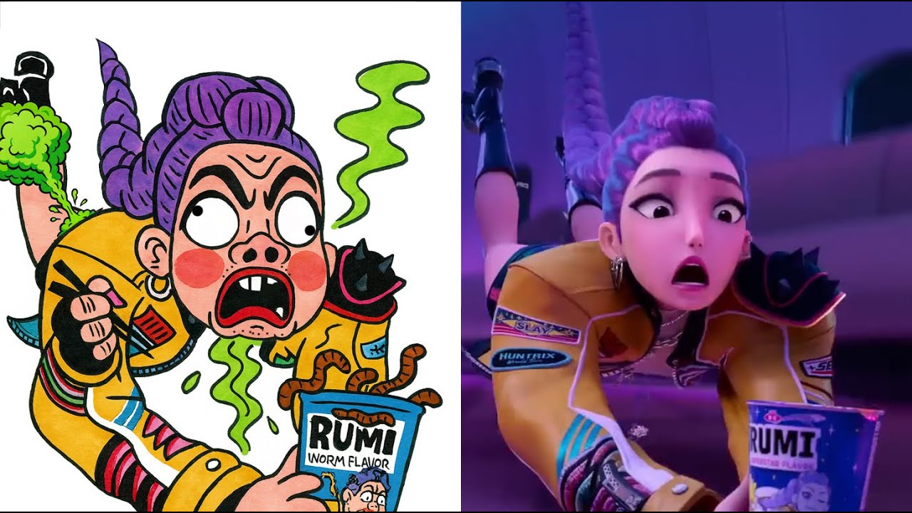 Huntrix x Saja Boys - KPop Demon Hunters Funny Drawing Meme Part - YouTube