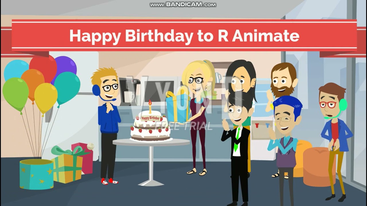 Happy Birthday R Animate - YouTube