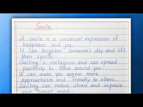 Write 10 lines on Smile | Essay - YouTube