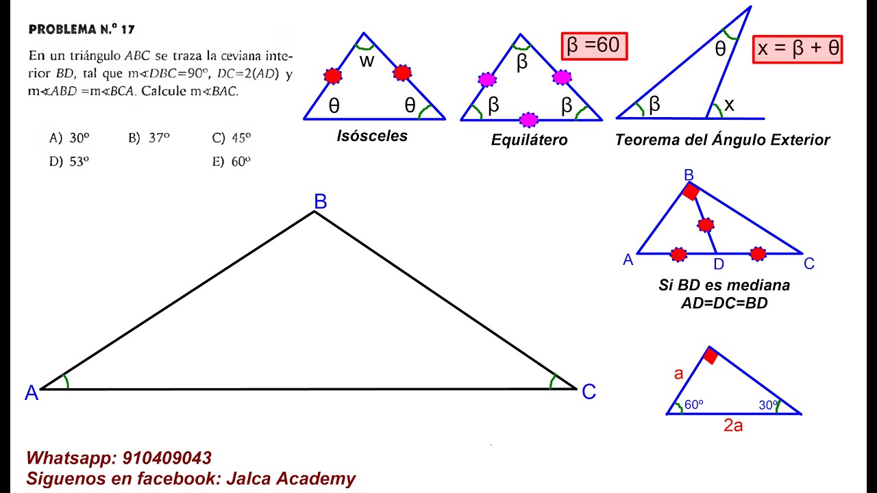 CONSTRUCCION DE TRIANGULOS EJERCICIO Nº05 - YouTube