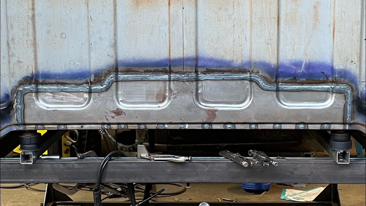 Fabrication of 60’s C10 rear cab repair panel - YouTube
