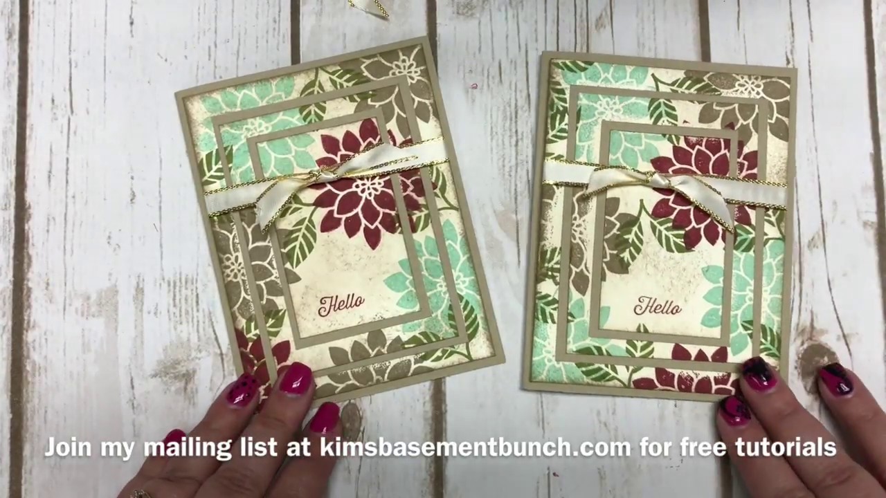How to make a card using the Triple Time Stamping Technique - YouTube