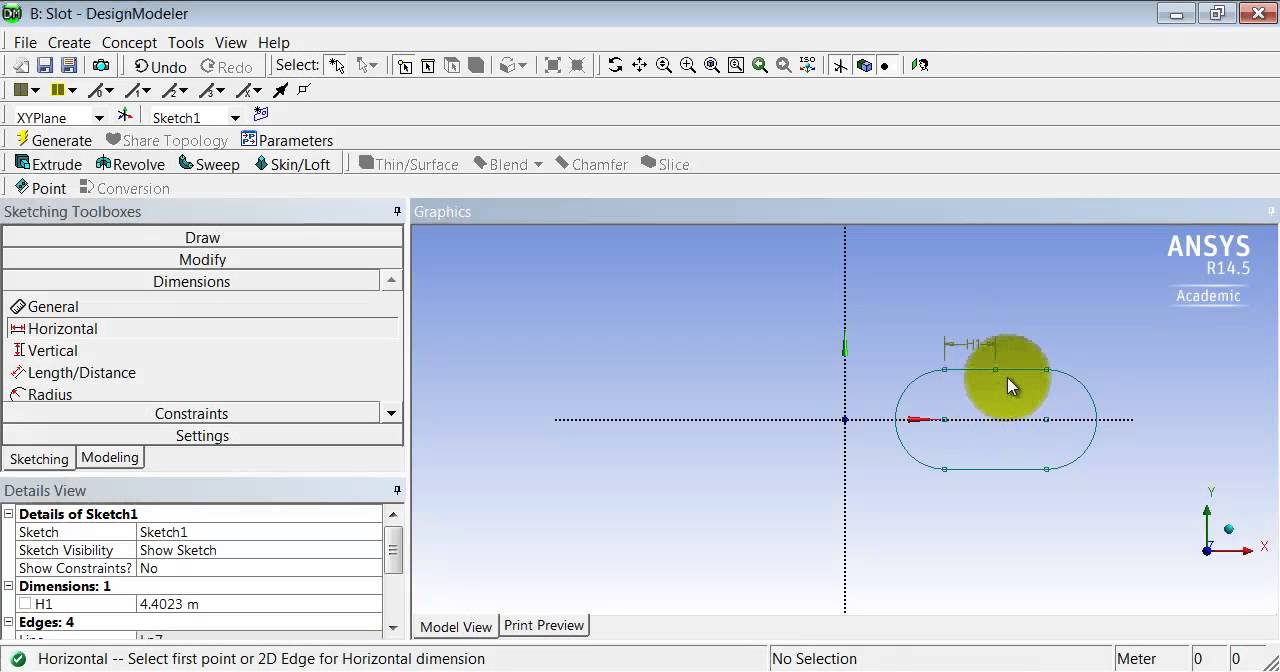 ANSYS Designmodeler: Oval - YouTube