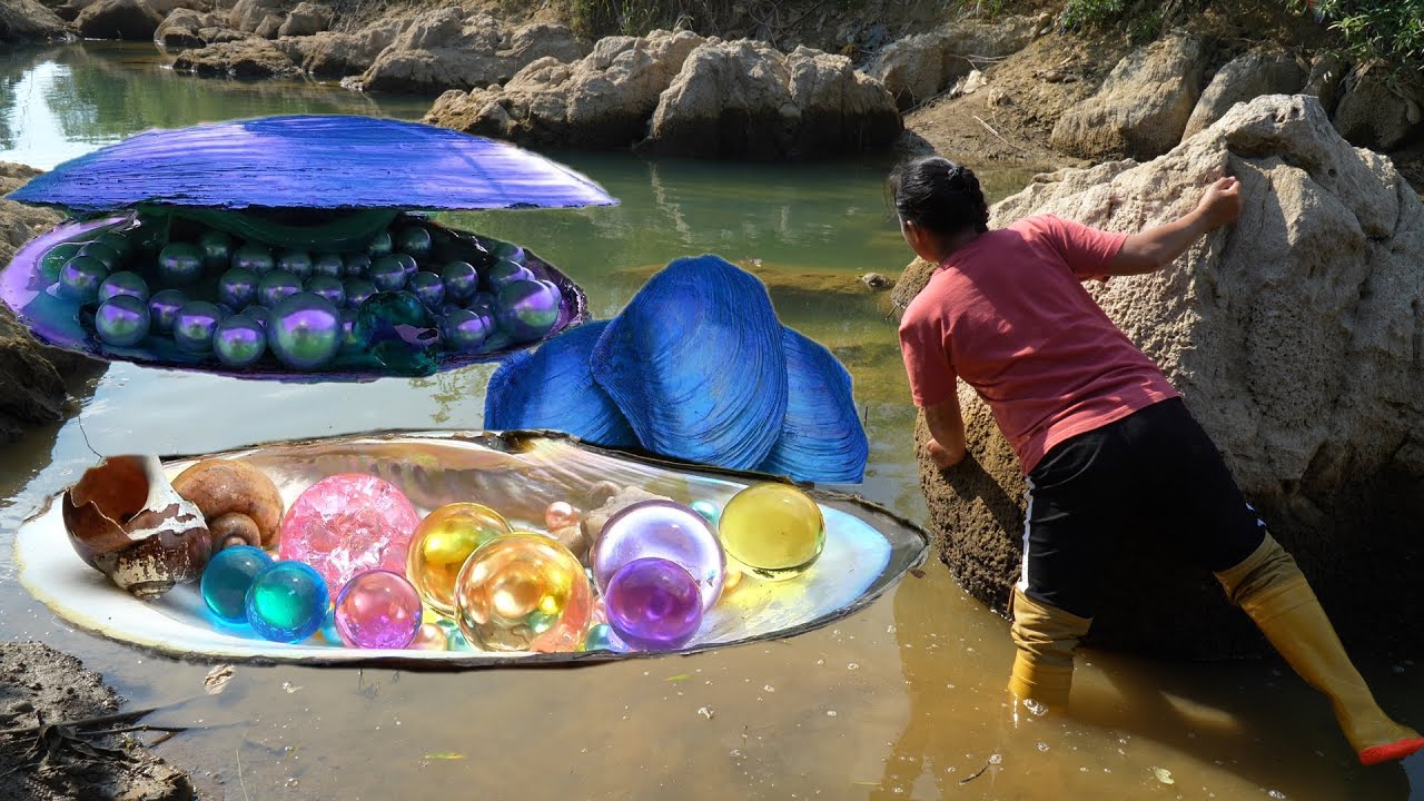 Rural Girl’s Treasure Hunt: A Clam, a Pearl, Pure Joy - YouTube